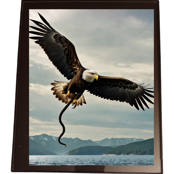 Handmade | Wall Decor | Majestic Bald Eagle In A Glass Front Frame 8x ...